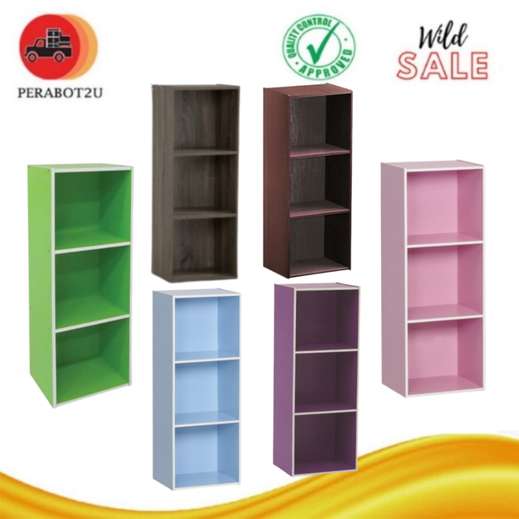 P2U Almari 3 Petak Terbuka / Rak Buku / Almari Serbaguna / 3 ...