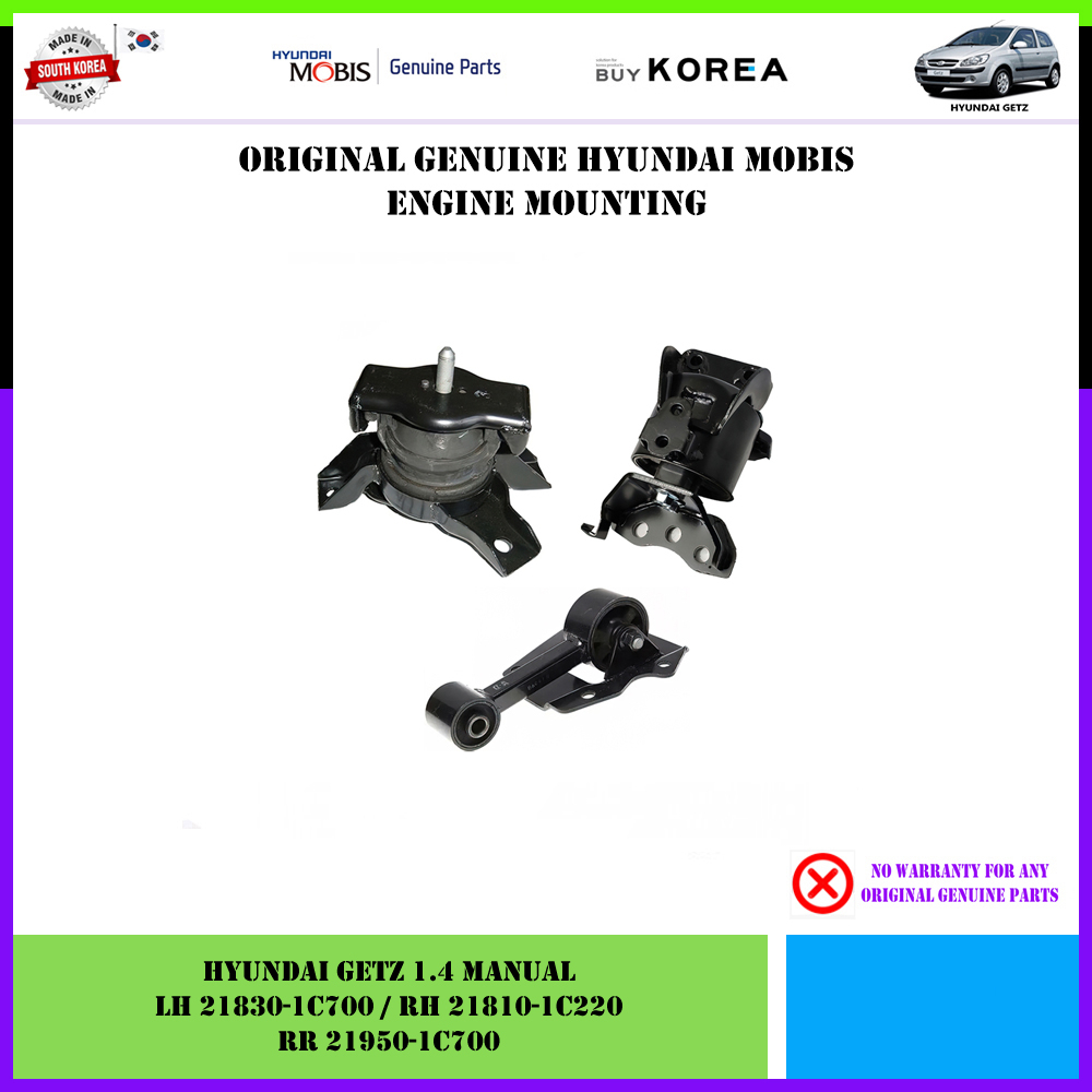Hyundai Getz 1.4 Manual Genuine Hyundai Mobis Engine Mounting (LH 21830 ...