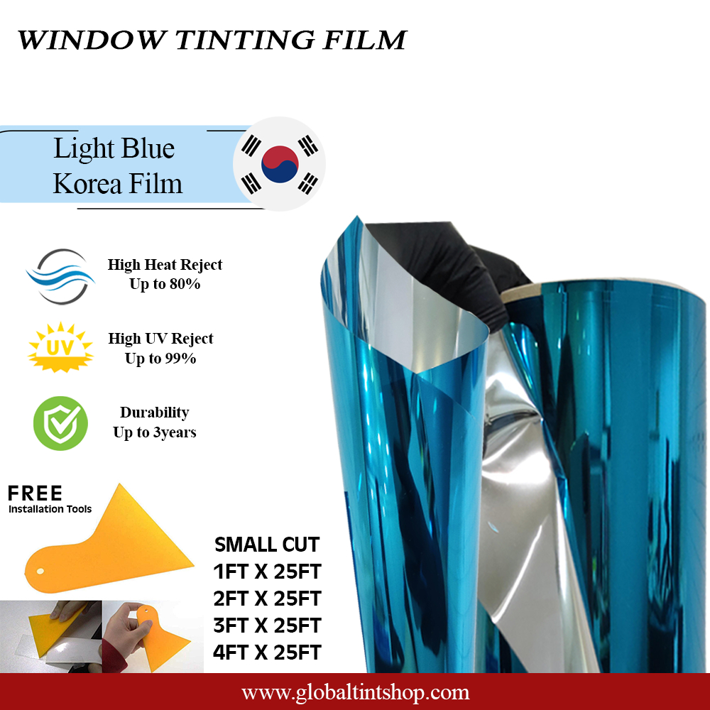 Window Tinting Film Korea Light Blue Silver Reflective Film High Heat ...