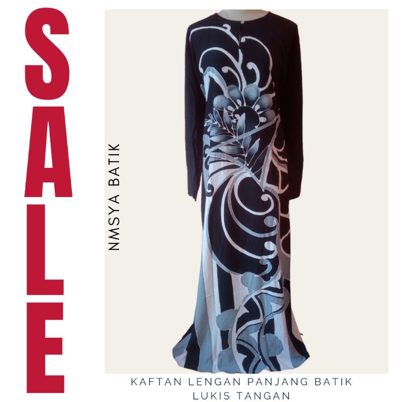 [NEW] Kaftan Batik Lukis Tangan Lengan Panjang Cotton Viscose [Design ...