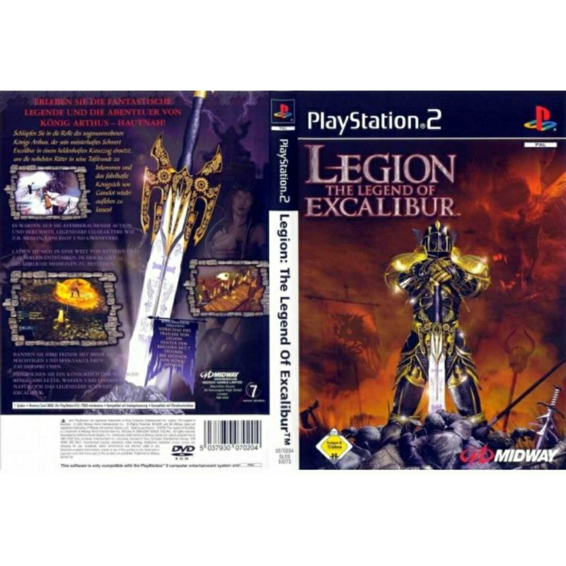 PS2 CD DVD GAMES ( Legion: The Legend of Excalibur ) English Version ...