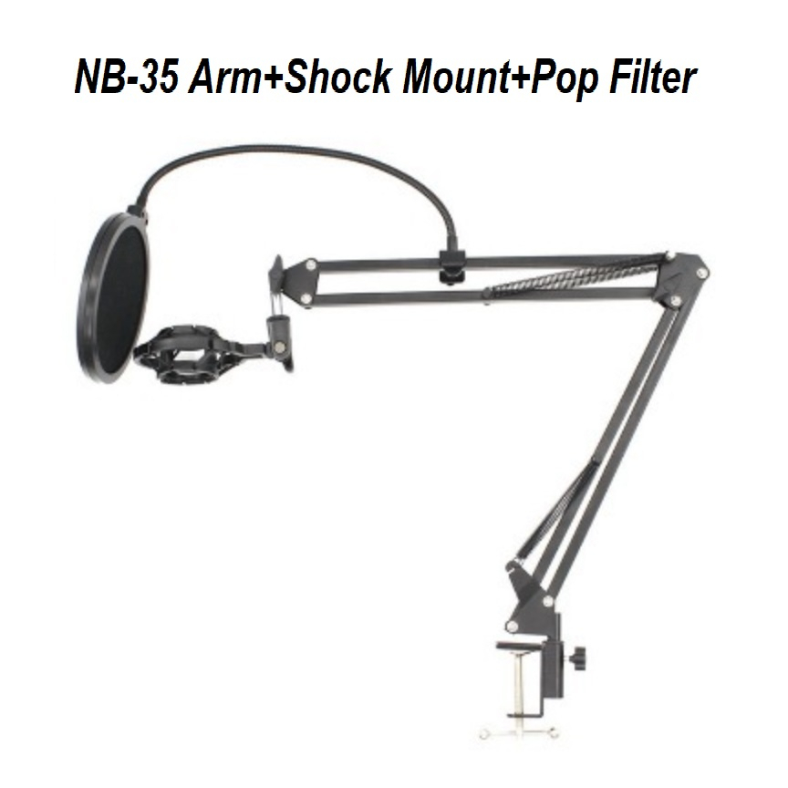 Refutuna NB-35 Mic Stand Table Mounting Clamp With Boom Arm Mic Arm ...
