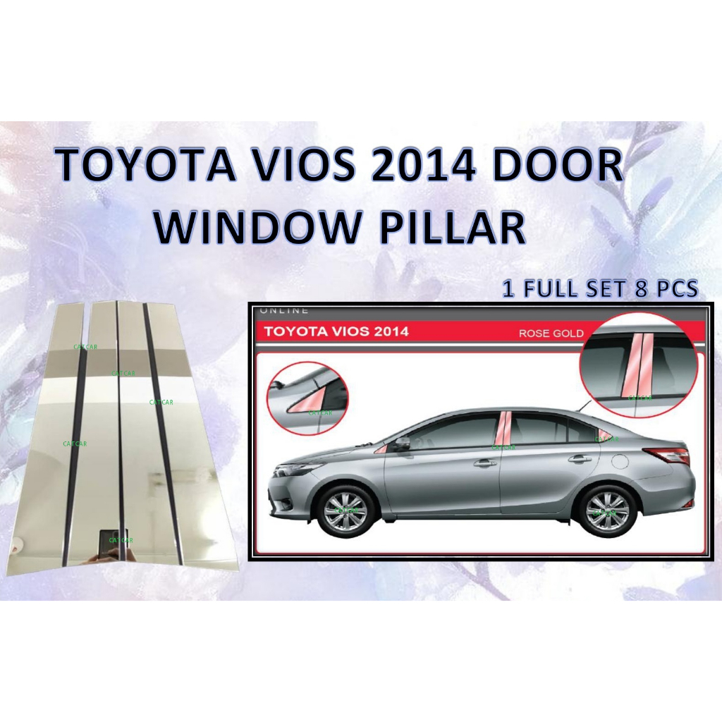 TOYOTA VIOS TRD 2014 DOOR WINDOW PILLAR / FRONT SIDE MIRROR COVER ...