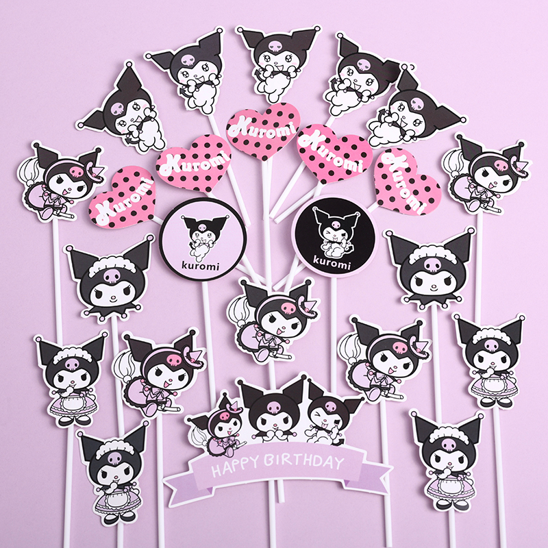 [Ready Stock] 3D Cupcake Kuromi Cake Decoration Cake Topper 网红 卡通库洛米立体 ...
