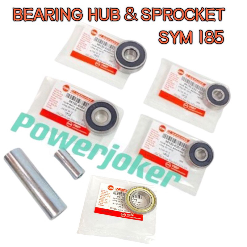 SYM VF3i 185 SYM185 - Front & Rear Depan/Belakang Rumah Bearing Hub ...
