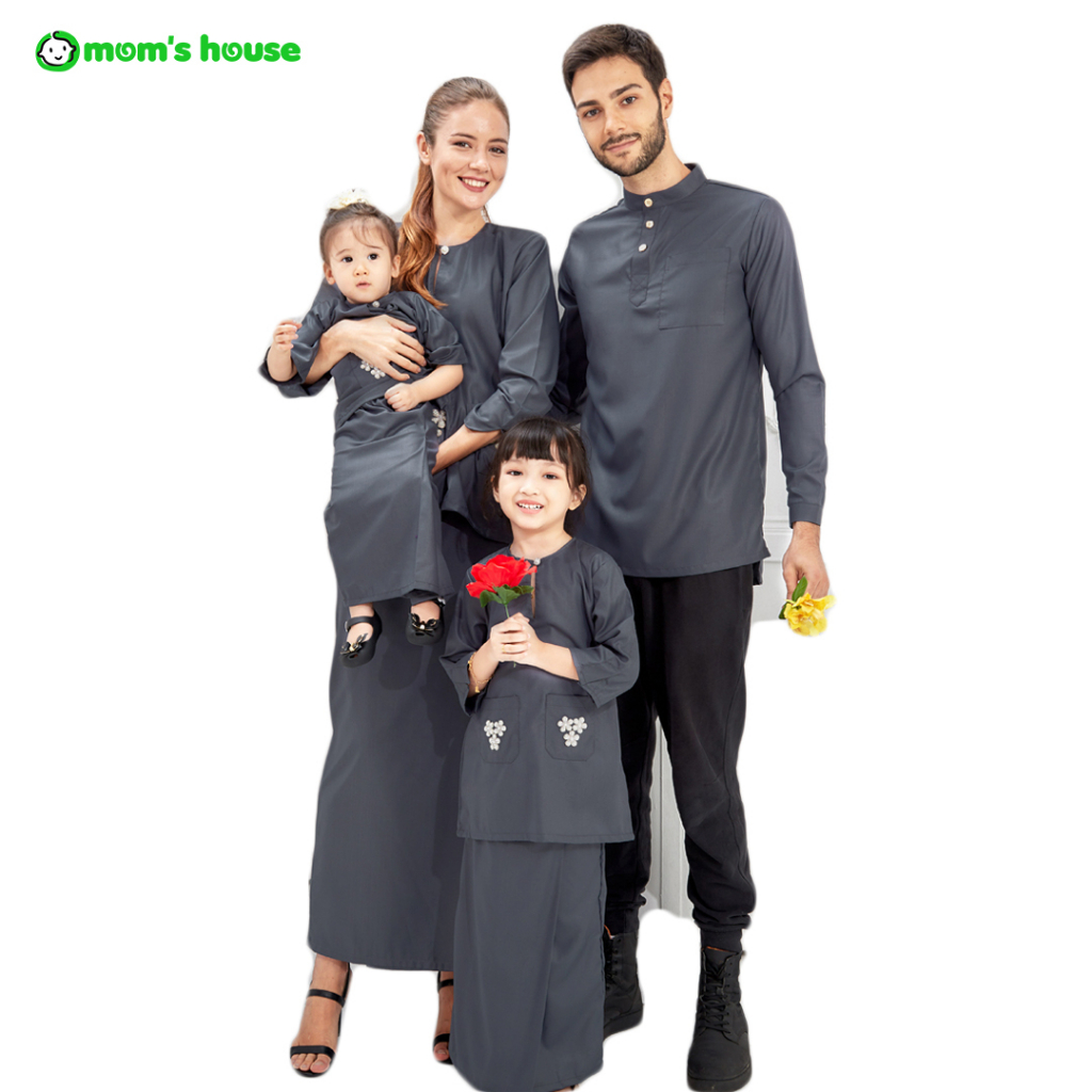 Baju Raya By Laboo Set Family Sedondon 15 Warna - Grey | Shopee Malaysia
