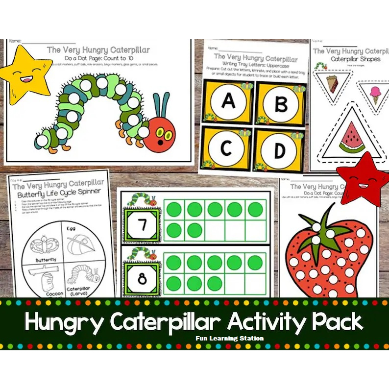 490- (PDF) The Very Hungry Caterpillar Activity Pack l Homeschool ...