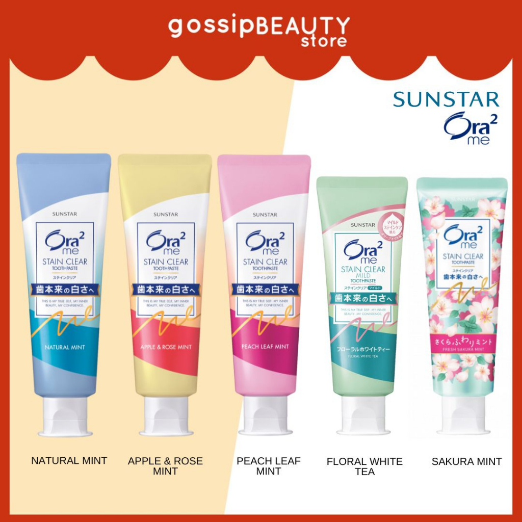 SUNSTAR ORA2 Me Stain Clear Toothpaste 140g (5 Flavors) | Shopee Malaysia