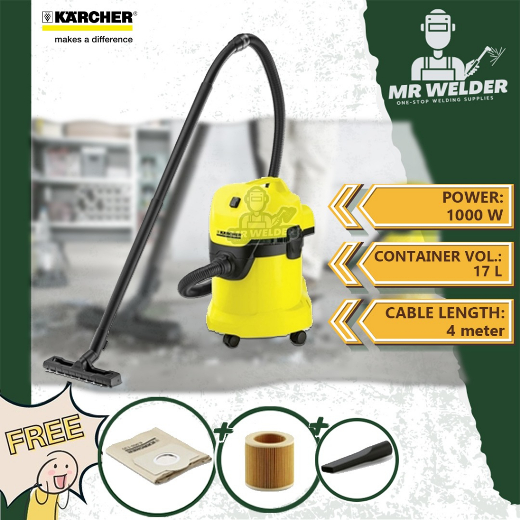 *ONE YEAR WARRANTY* KARCHER WD3 Wet & Dry Vacuum Cleaner | Multipurpose Vacuum Cleaner Vacum ...