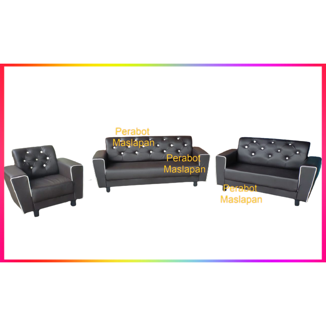 Harga Termurah 1+2+3 Seater / 2+3 Seater / Sofa Kain 3 Seater Sofa ...