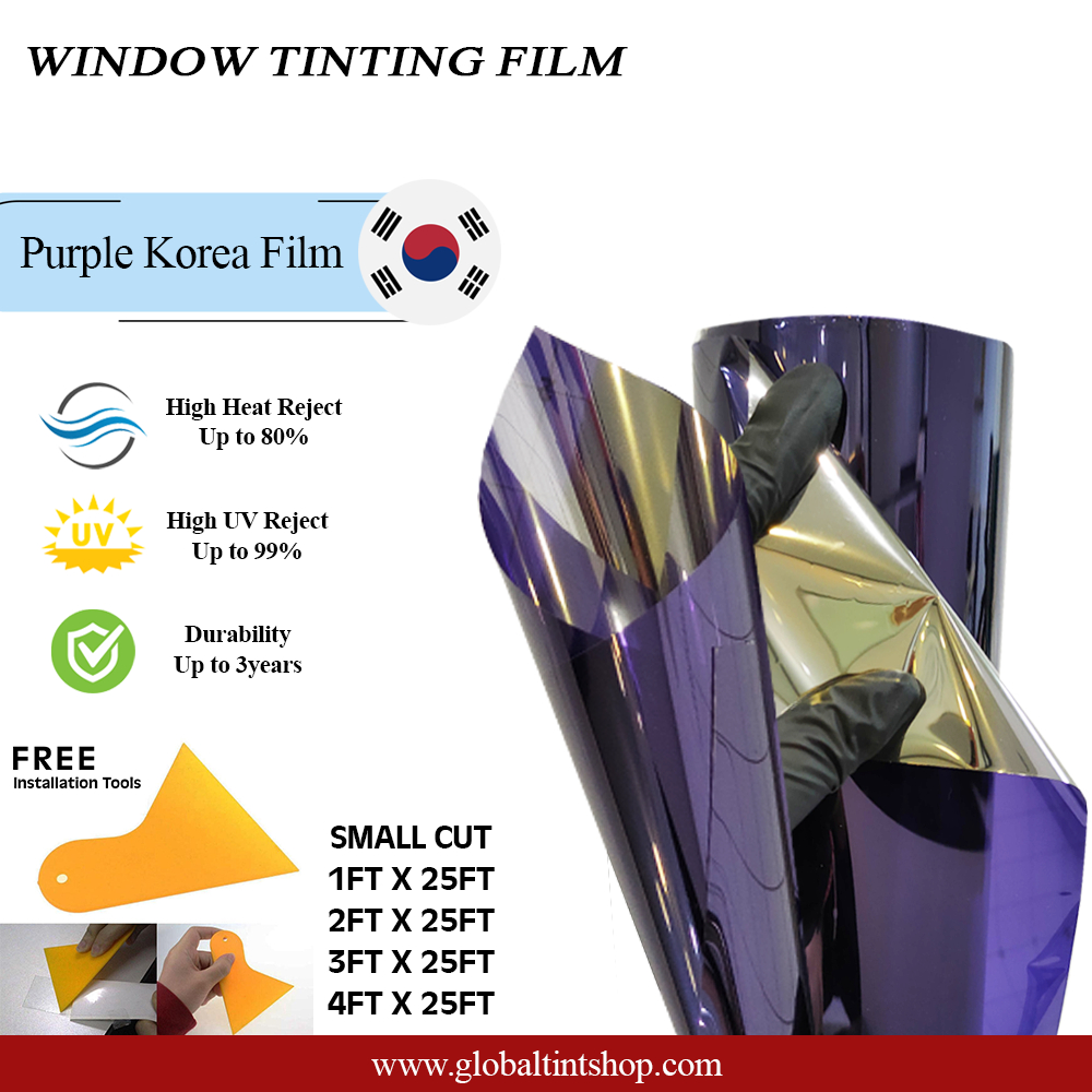 Window Tinting Film Korea Purple Silver Reflective Film High Heat ...