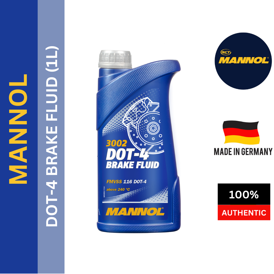 (MADE IN GERMAN ) MANNOL MN3002 BRAKE OIL DOT4 / DOT-4 Brake Fluids 1L ...