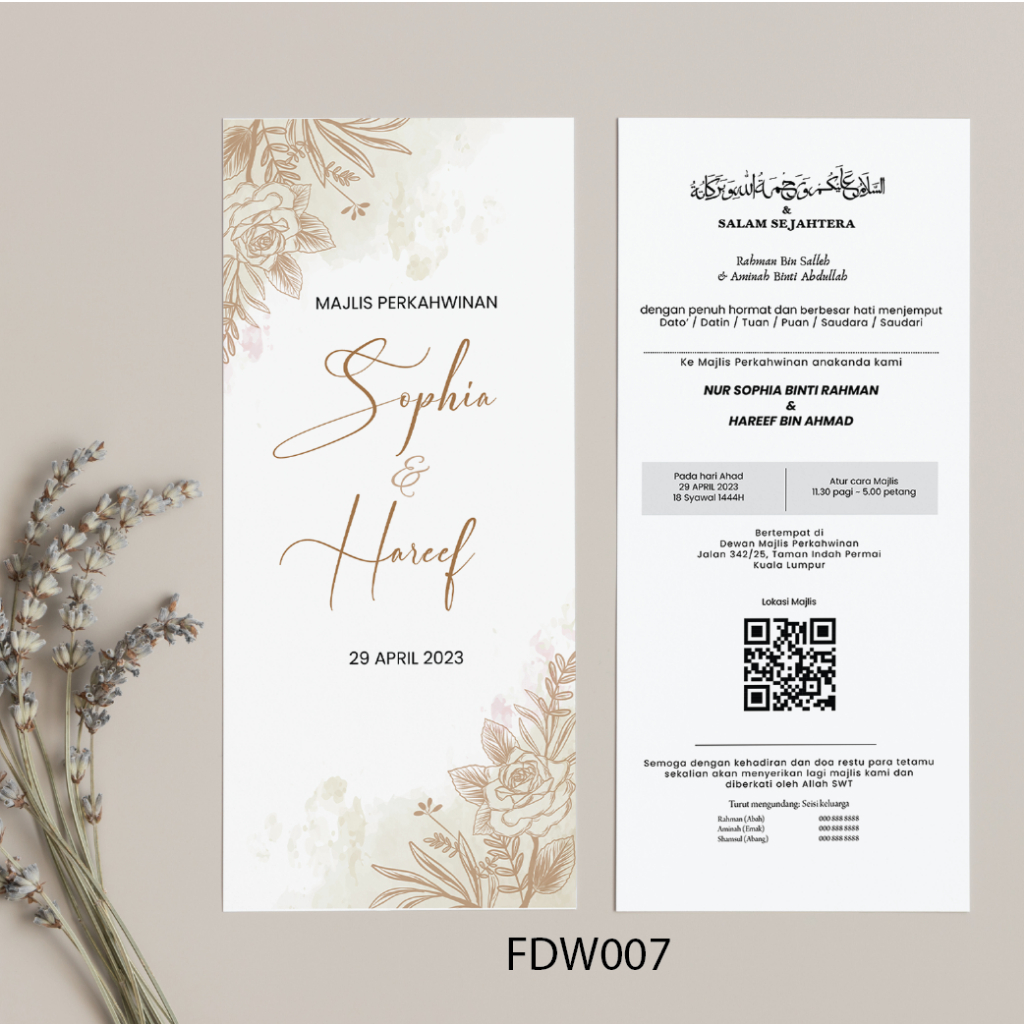 KAD JEMPUTAN KAHWIN | WEDDING INVITATION CARD | MINIMALIST | MODERN | Shopee Malaysia