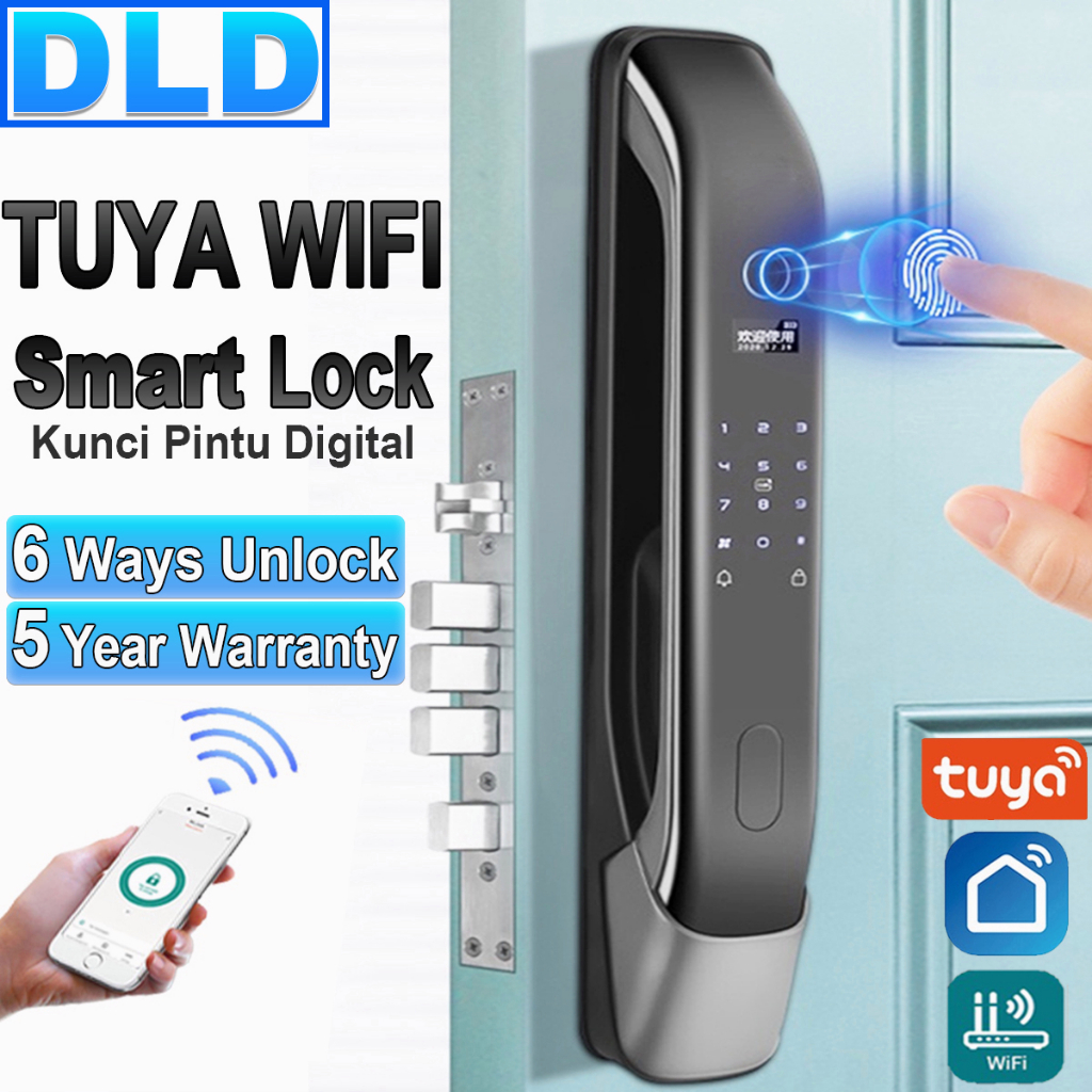 DLD Digital Lock Tuya Smart Lock WIFI Remote Unlock Airbnb Hotel Atuo ...
