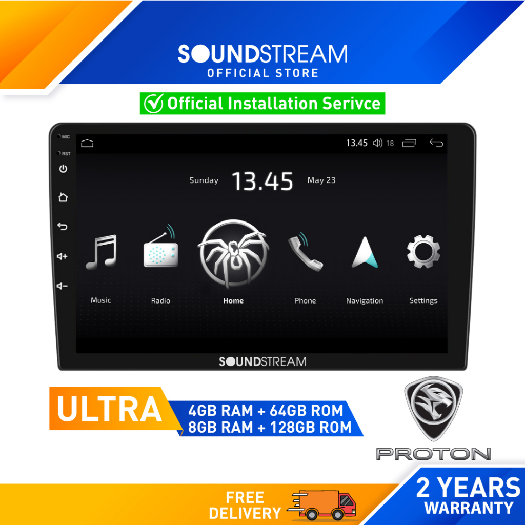 SOUNDSTREAM ANZUO ULTRA 360 Cam Supported, DSP, 4G SIM Android Car ...