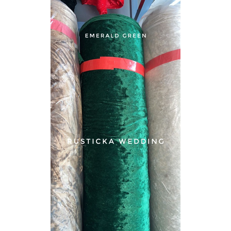 Kain Backdrop Pelamin Velvet Diamond Kain Velvet Plush baldu Meter ...