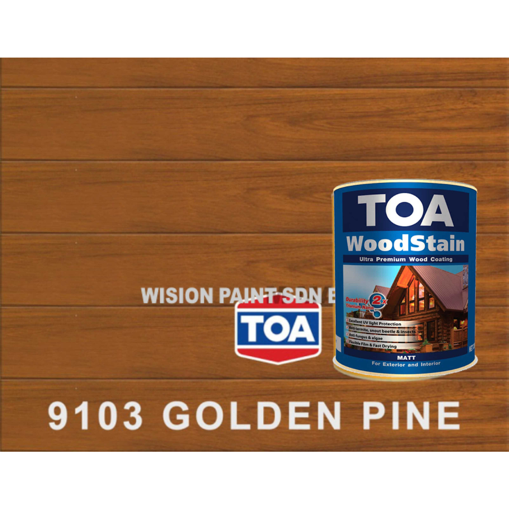 ( MATT ) TOA Woodstain Paint ( 1L ) VARNISH Interior & Exterior Wood ...