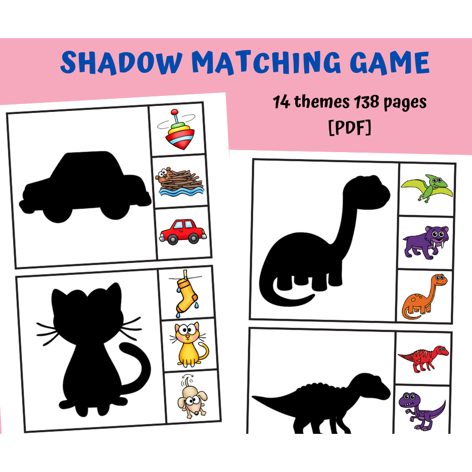 A102 - [PDF] Shadow Game Matching 138 pages - preschool kindergarten ...