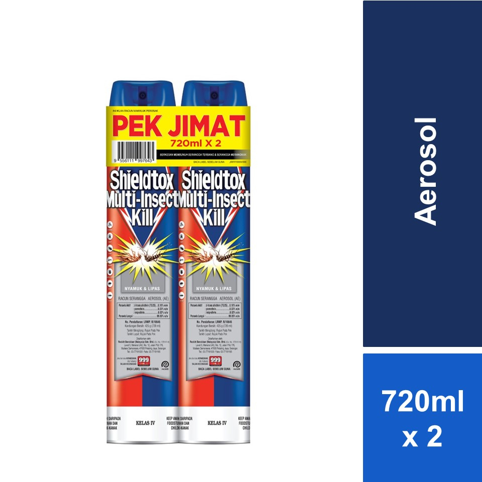 Shieldtox Multi-Inset Killer Spray Aerosol 720ml Twinpack | Shopee Malaysia