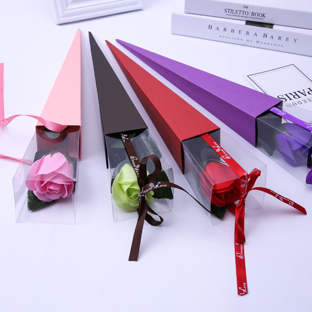 EMPTY Single Rose Packaging Box | Cone Flower Bouquet Wrapper | Rose ...