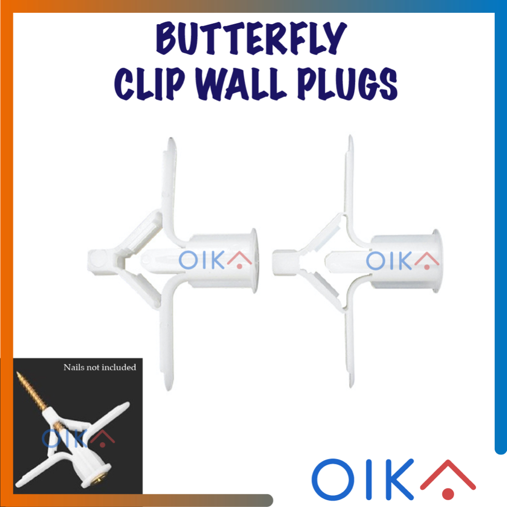 [1pc] PVC Butterfly Wall Plug Partition Wall Plug Butterfly Clip ...
