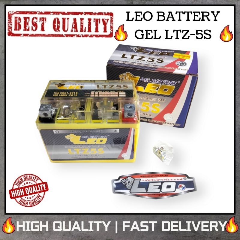 BATTERY GEL LTZ5S LEO RACING BATTERY LTZ-5S BATERI GEL BATERI MOTOR LEO ...