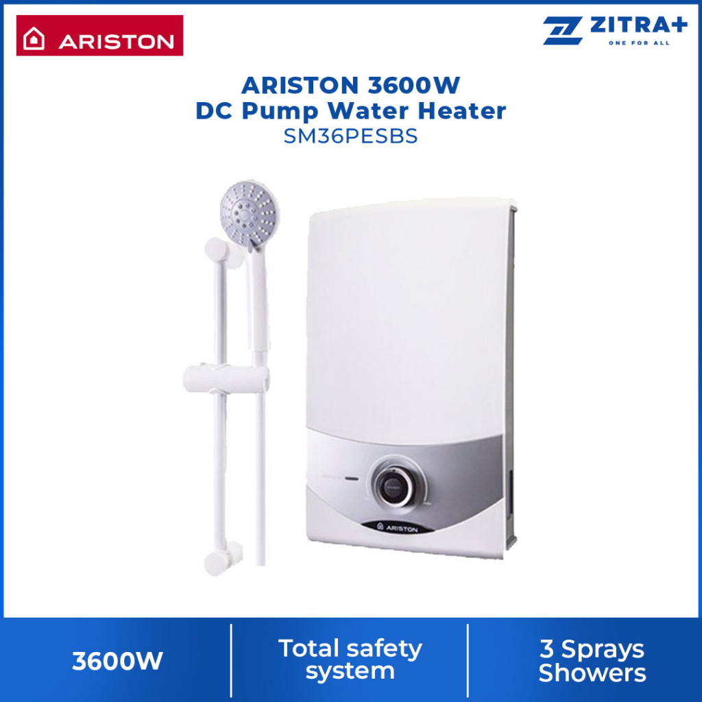 ARISTON 3600W DC Pump Electric Instant Water Heater SM36PESBS | 3 ...
