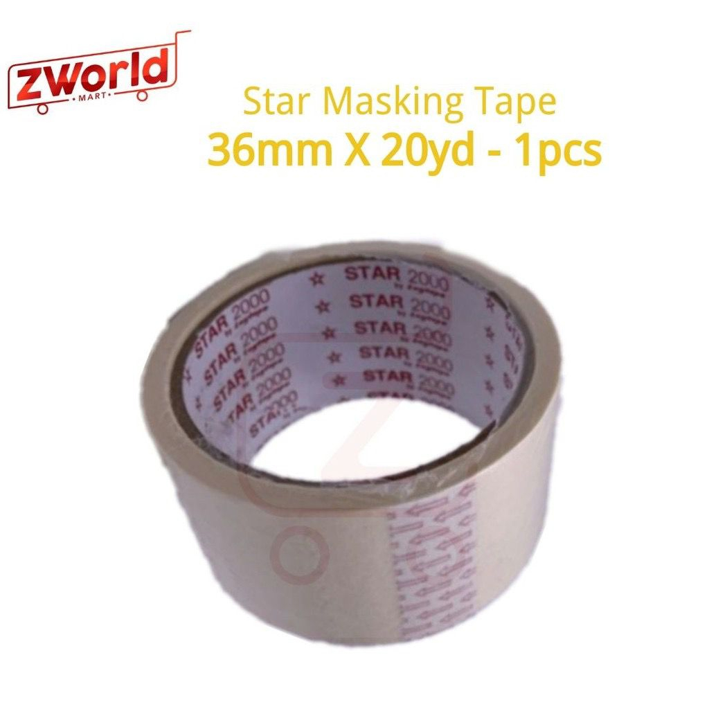 Star Masking Tape 12/18/24/36/48/60/72mm X 20yd | Shopee Malaysia