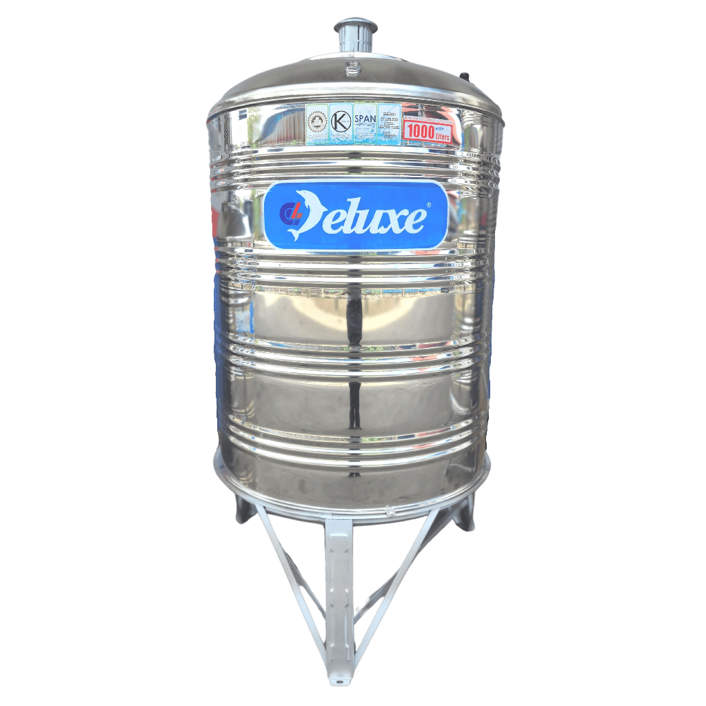 DELUXE CL55K Vertical Round Bottom With Stand 304 Stainless Steel Water Tank (2300L/510G ...