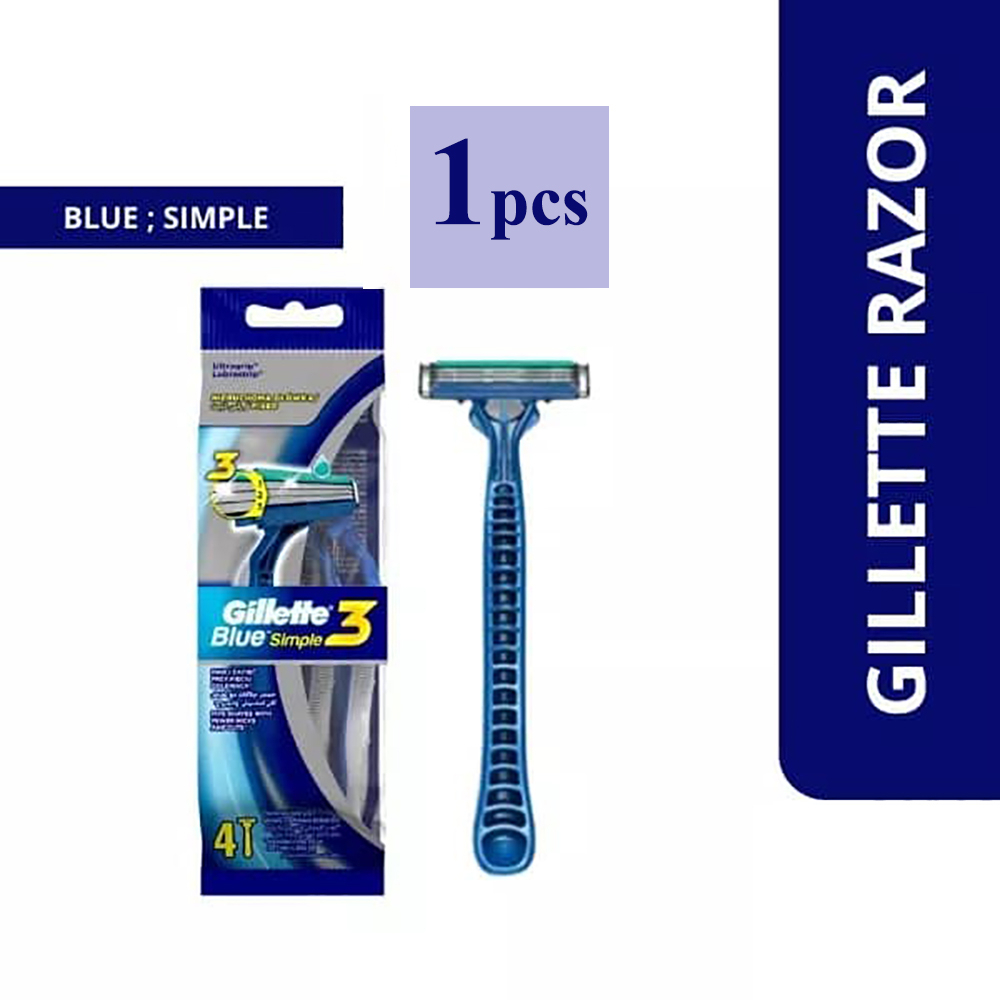 Gillette Blue 3 Simple Disposable Razor (1pc) Value Pack 胡须刀 | Shopee ...