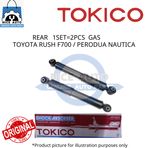 TOYOTA RUSH F700 / PERODUA NAUTICA TOKICO SHOCK ABSORBER GAS (REAR 2PCS ...
