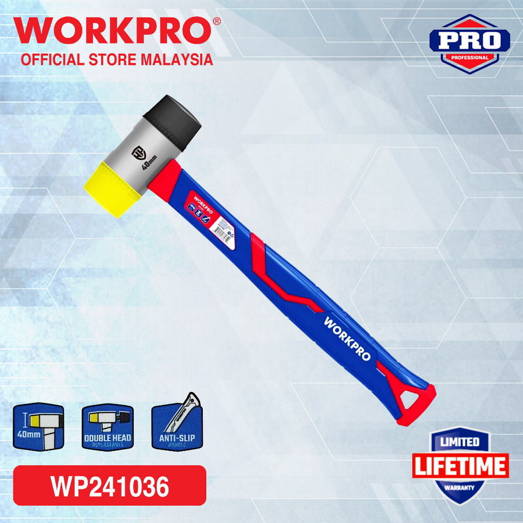 WORKPRO Fiberglass Double Face Hammer (40mm) | Shopee Malaysia