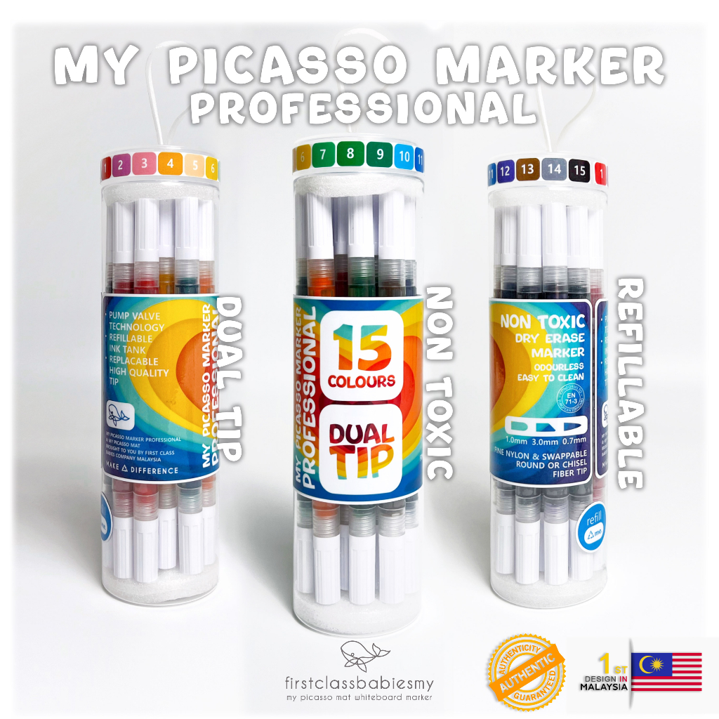 My Picasso Professional Dry Erased White Board Marker ( NON-TOXIC ...