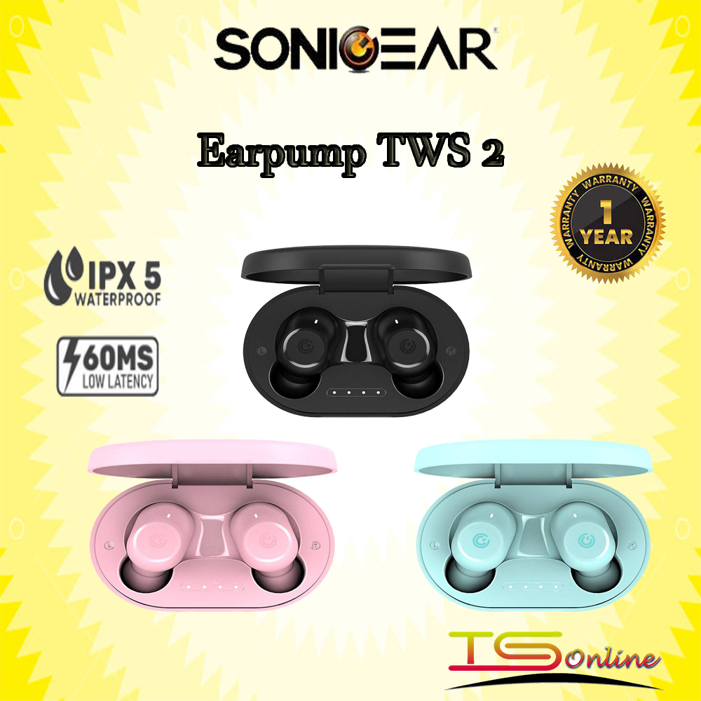 Sonicgear Earpump TWS 2 Wireless Earphone With Bluetooth 5.1 | Shopee Malaysia