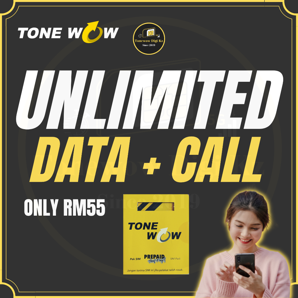 Sim Card Tone wow Digi Sim Card Prepaid UNLIMITED Data And Call ...