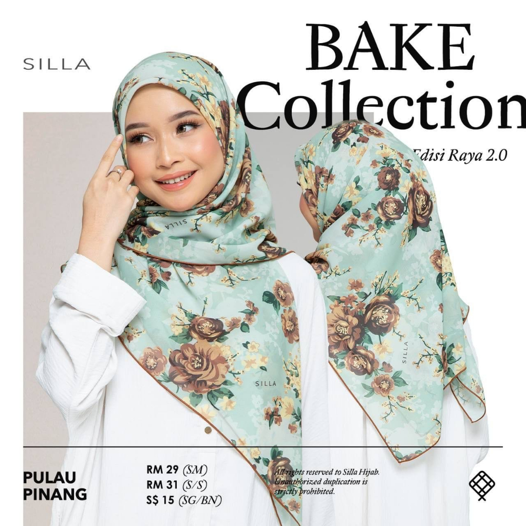 SILLA HIJAB EDISI RAYA 2.0 TUDUNG BAWAL PRINTED PREMIUM CHIFFON BY ...