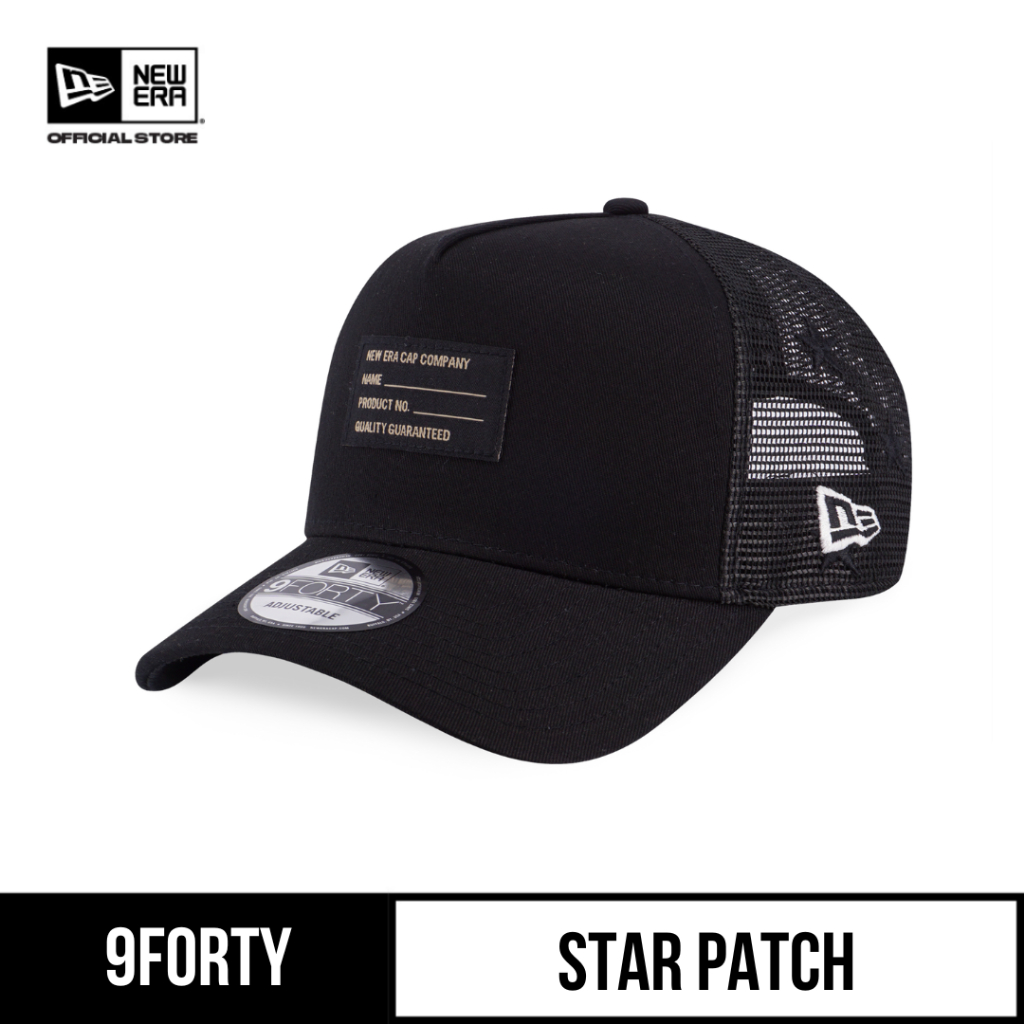 New Era 9FORTY A-Frame Trucker Star Patch Black Snapback Cap | Shopee ...