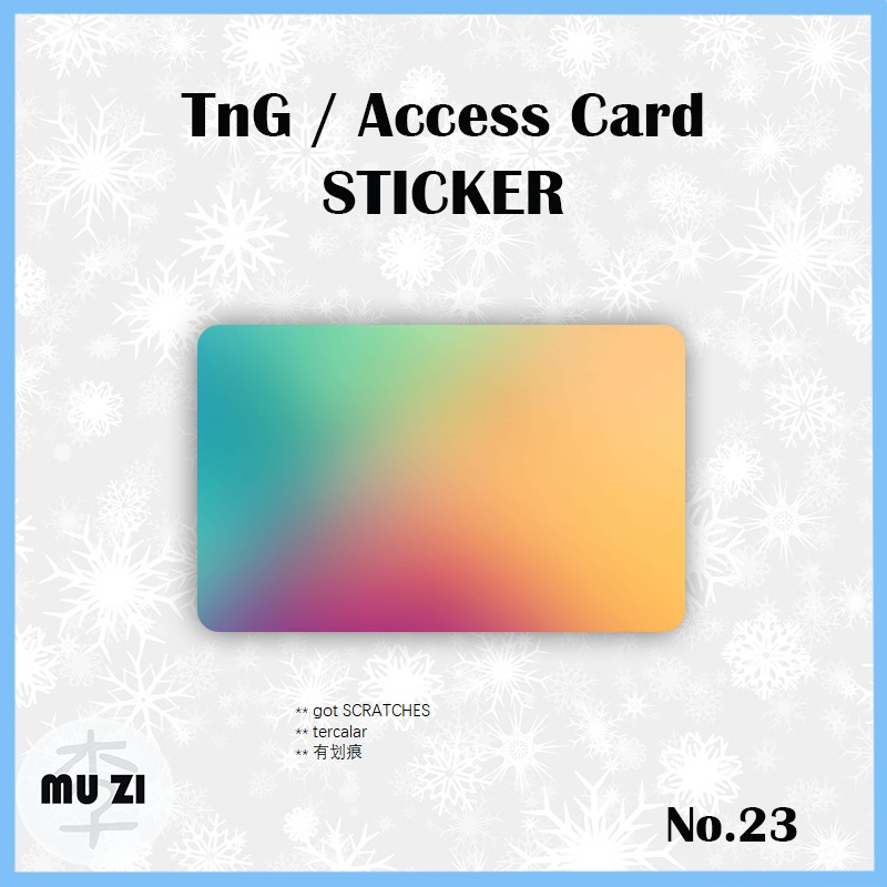 Plain TnG Card STICKER NFC STICKER Waterproof Thick Hard Material Plain ...
