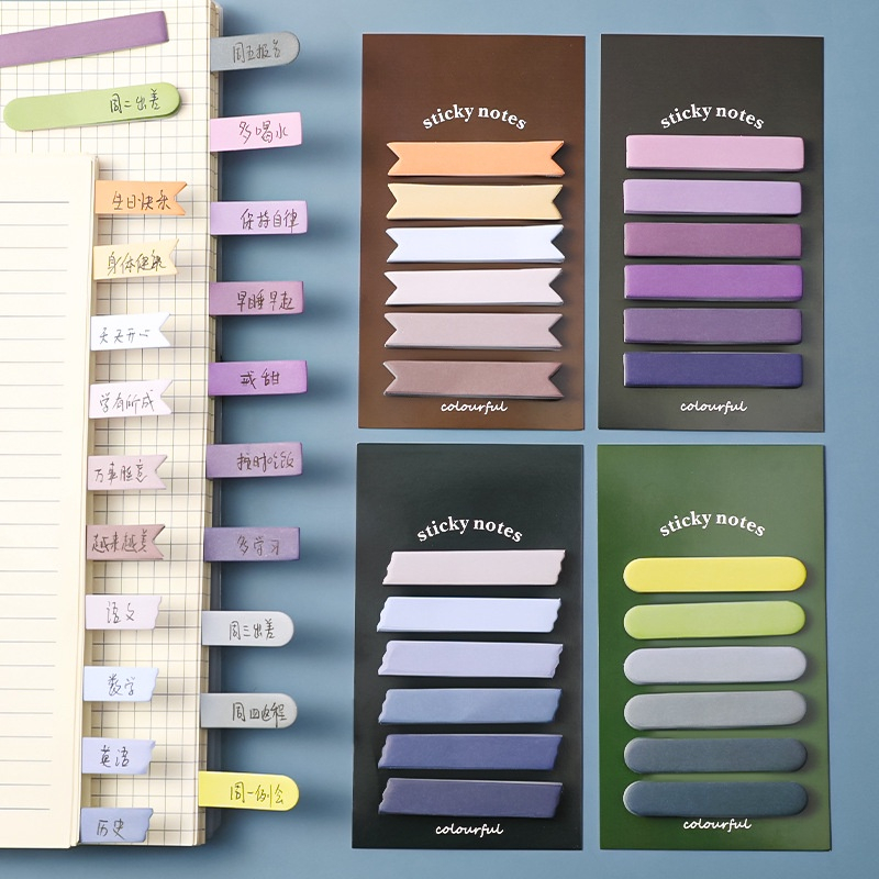 Morandi Index / Korean Cute Sticky Notes | Reminder Notes | Shopee Malaysia