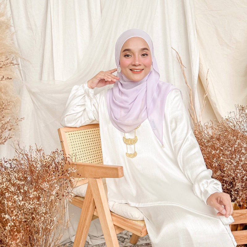 AZKAA Tudung Instant Shawl Heavy Chiffon One Loop | Raya by ...