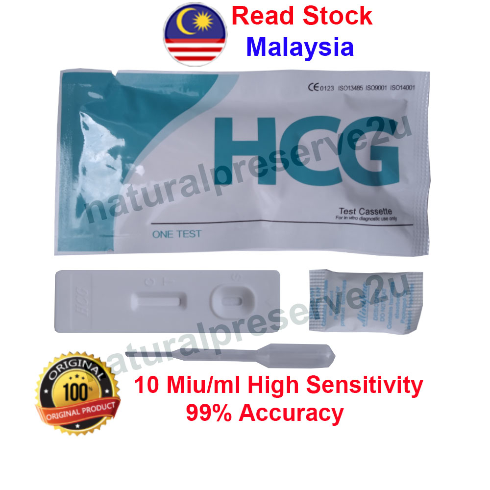 Kit Ujian Kehamilan HCG Pregnancy Test Cassette Urine Rapid Test Kit ...