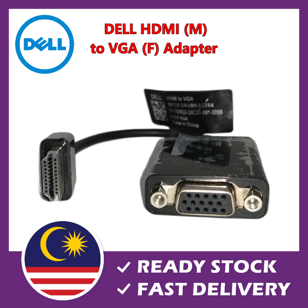 DELL HDMI (M) to VGA (F) Adapter 060RD2/0PHHVO | Shopee Malaysia