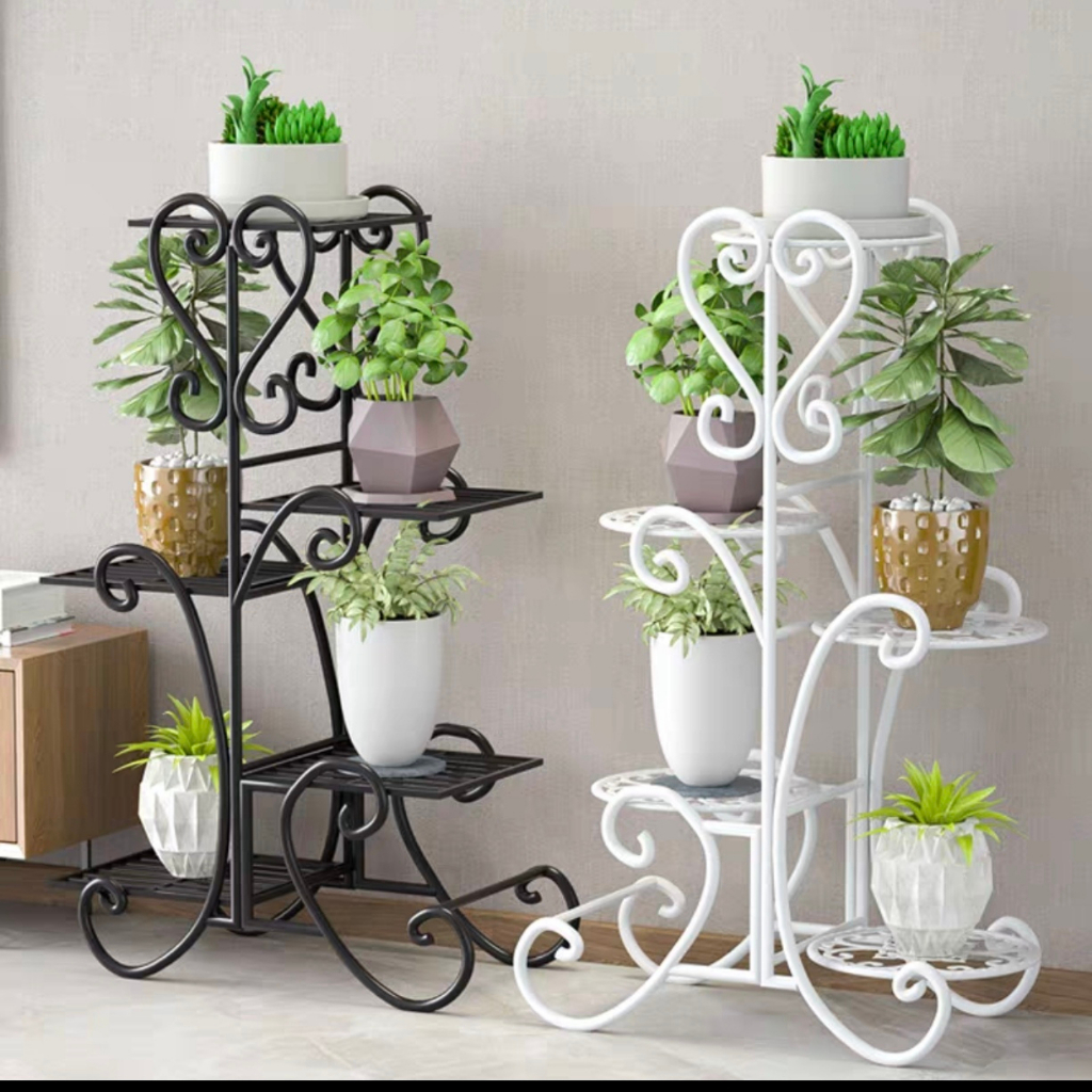 Rak Bunga Bertingkat 2/3/4/5/6 Flower Simple Iron Metal Flower Rack ...