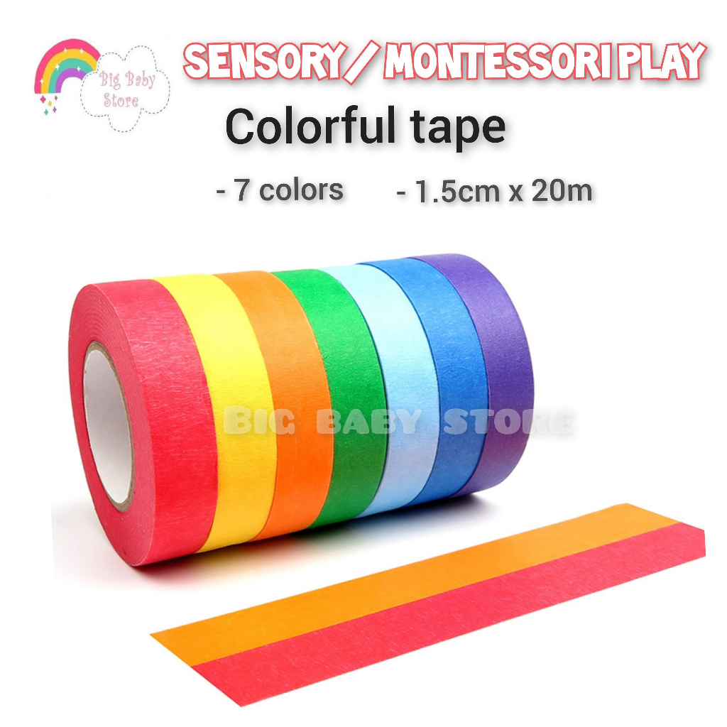 Color Masking Tape 💕Ready Stock💕Sensory Montessori Play Colored ...