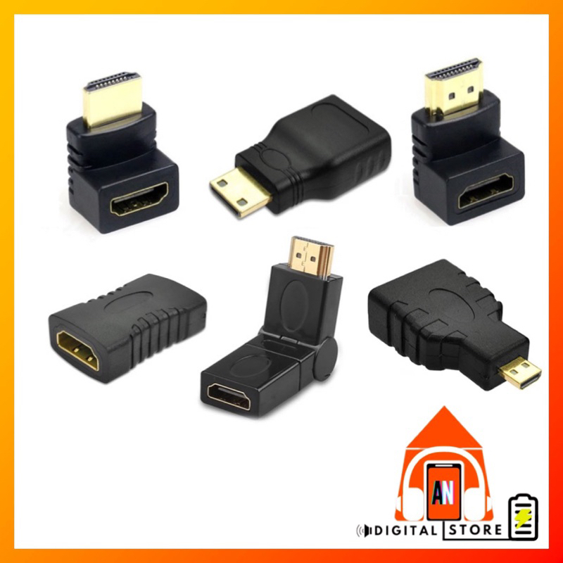 HDMI Compatible Adapter 90 270 Degree Right Angle Male to Female ...