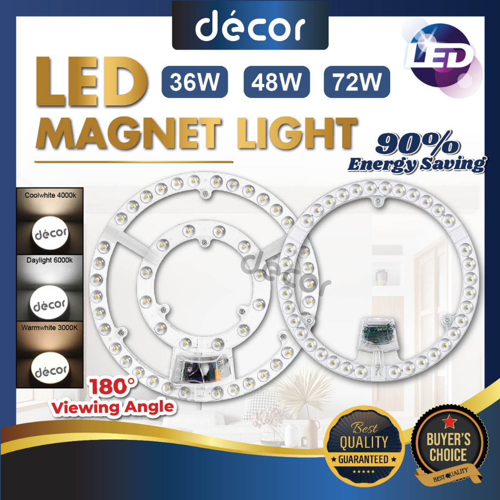 LED Magnet Light 36W 48W 72W Daylight 6000k 3 Colour PCB Board LED ...