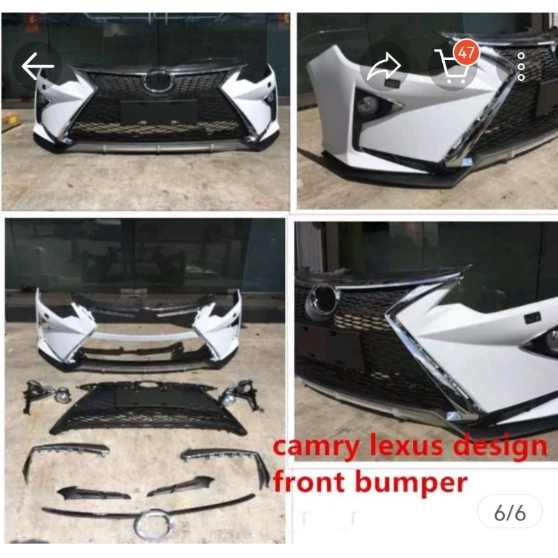 Toyota Camry Acv 50 Year 2012 - 2017 Convert Lexus Bumper PP material | Shopee Malaysia