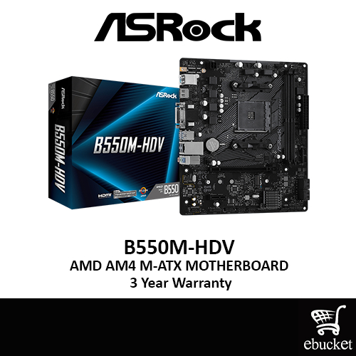 ASROCK B550M-HDV AMD Socket AM4 B550 M-ATX MOTHERBOARD Combo Deal RYZEN ...