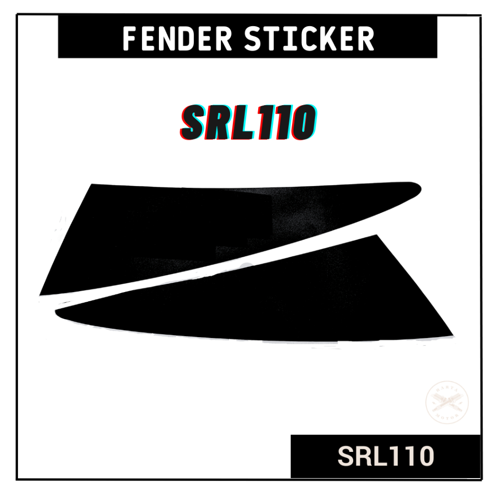 FRONT FENDER STICKER HITAM- EGO LC EGOS LC135 LC2 NOUVO LC SRL 115 SRV ...