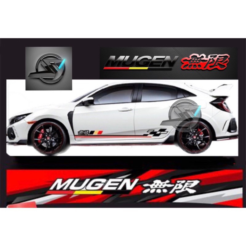 (Ready Stock ) S550# MUGEN Side Car Body Vinyl Decal Sticker | Shopee ...